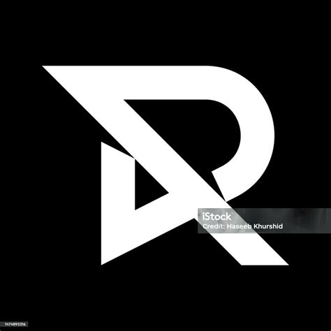 최소한의 R 로고 고급 배경에 R 문자의 아이콘입니다 Dr 모노그램 이니셜을 기반으로 한 로고 아이디어 전문적인 다양한 문자 기호와 배경에 Rd 로고 0명에 대한 스톡 벡터