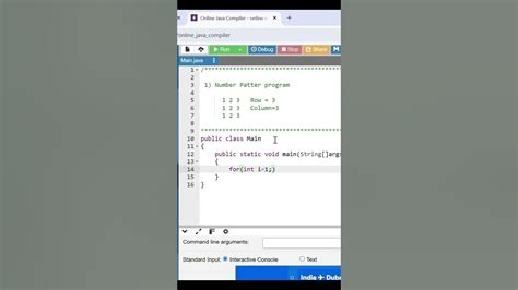 Number Pattern Program Coding Java Correctcoding Youtubeshorts