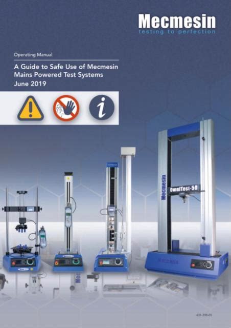a guide to safe use of mecmesin mains powered test systems mecmesin