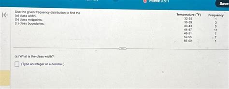 Solved Use The Given Frequency Distribution To Find The A