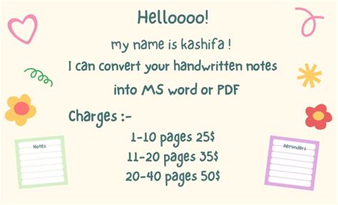 convert handwritten notes into ms word or pdf by kashifatariq fiverr