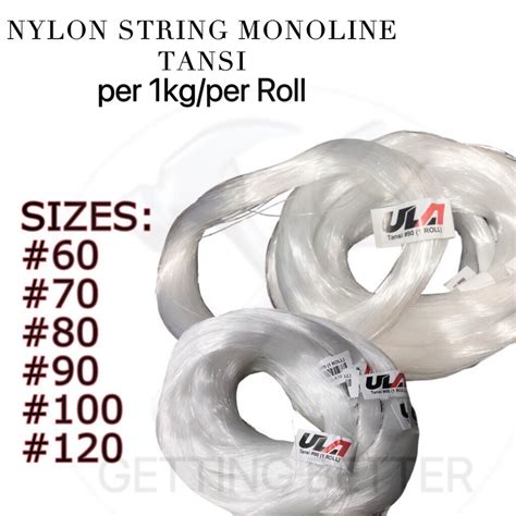 Tansi Nylon String Nylon Monoline 1kg Shopee Philippines
