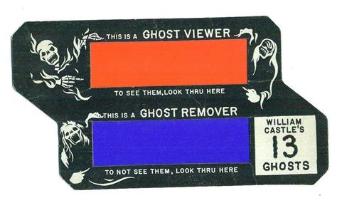1960 William Castles 13 Ghosts Horror Movie Ghost Viewer Ghost Remover