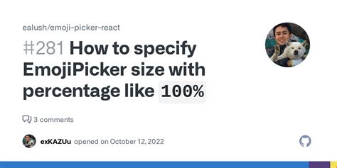 how to specify emojipicker size with percentage like `100 ` · issue