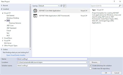 Create NET Core Application In C