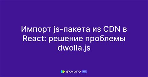 Импорт js пакета из cdn в react решение проблемы dwolla js