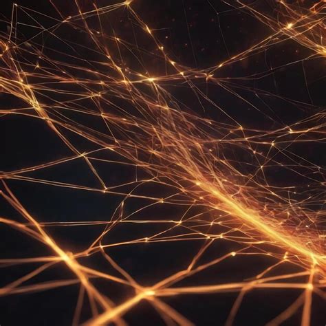 Digital plexus of glowing lines and dots abstract background | Premium AI-generated image
