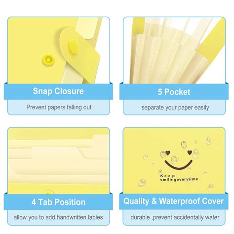 Skydue Folder Accordion Document Organizer Letter A4 Paper Expanding File