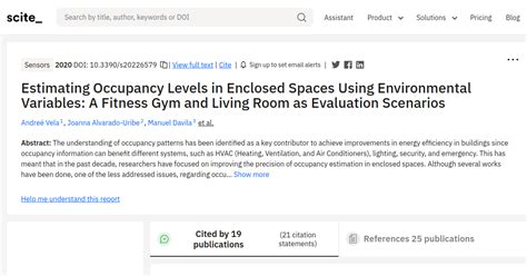 Citation Report Estimating Occupancy Levels In Enclosed Spaces Using Environmental Variables