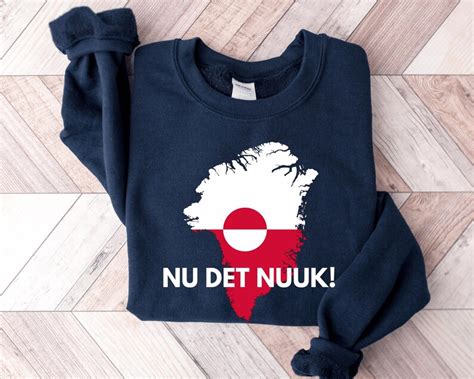 Nu Det Nuuk Nows Enough Greenland Silhouette With Greenlandic Flag
