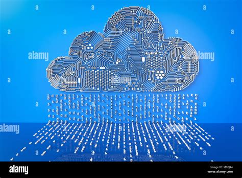 D Rendering Circuit Cloud For Cloud Computing Technology Stock Photo Alamy