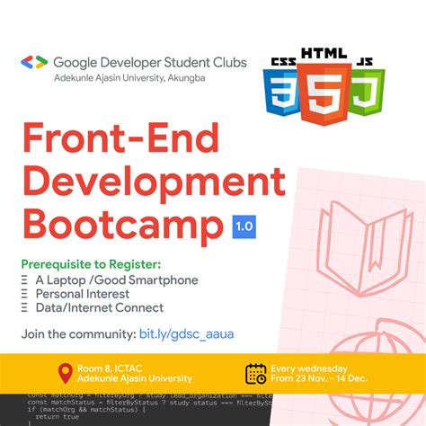See Front End Web Development At Google Developer Student Clubs