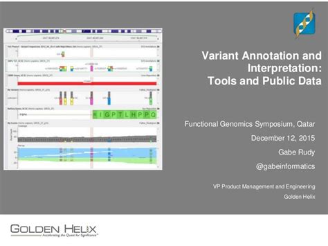 2015 functional genomics variant annotation and interpretation too…