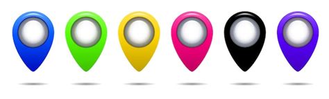 Premium Vector Multicolored Sign Of The Location Of The Mark On The Map Pointer Navigation Symbol
