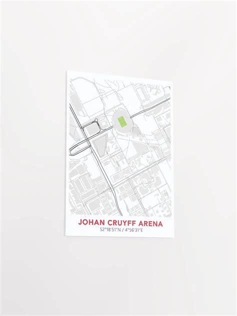 Afc Ajax Stadium Map Design Poster Topfootballstadiums