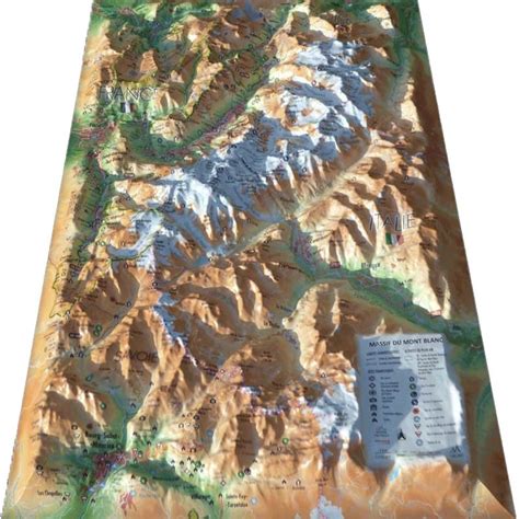 3dmap Mont Blanc Massif Relief Map Air Et Aventure