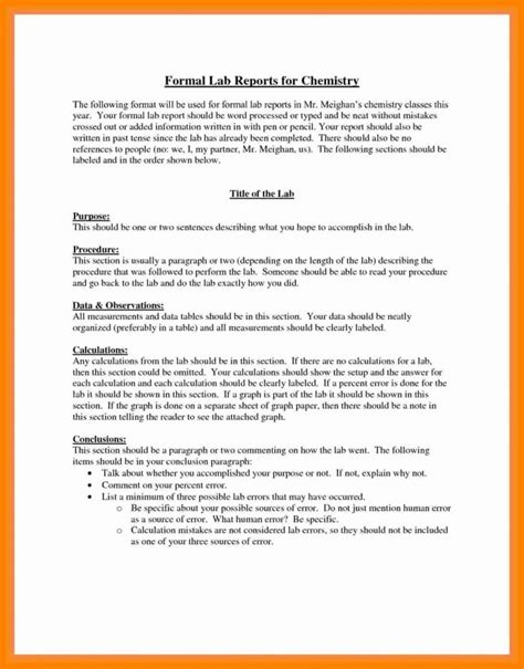 Formal Lab Report Example Best Formal Lab Write Up Template For Formal Lab Report Template