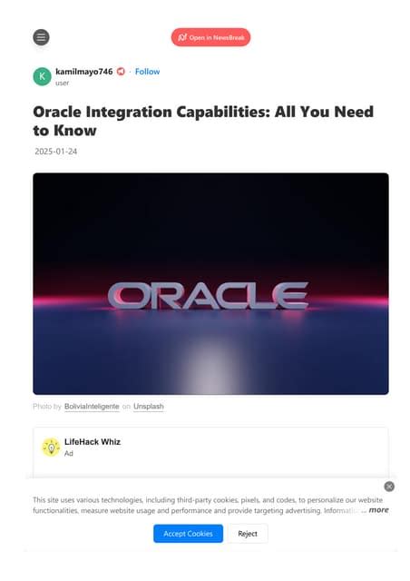 Oracle Integration Capabilities All You Need To Know Oracle Integration Pdf