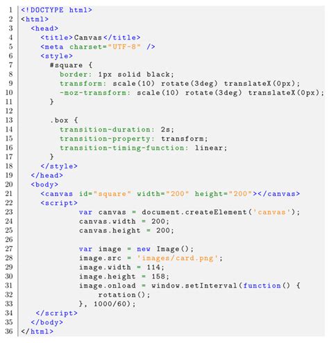 formatting listings code style for html5 css html javascript