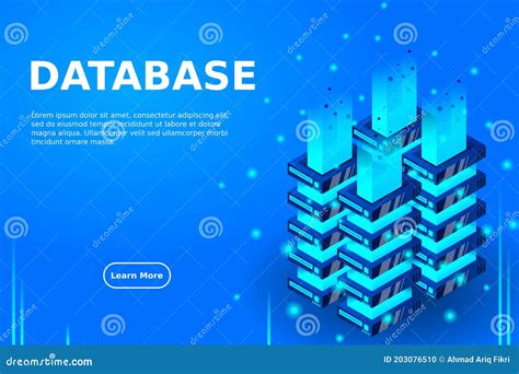Server Room Isometric Cloud Storage Data Data Center Big Data Processing And Computing