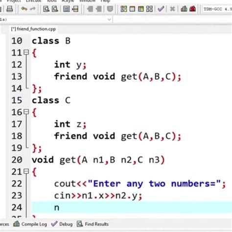 Implement Friend Function Program Of C Language Coading Programming Education Cpp Youtube