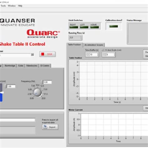 Labview Interface For Controlling Shake Table Ii Download Scientific Diagram