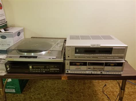 Technics Stereo Components Receiver Two Cassette Decks Cd Player And Record Player
