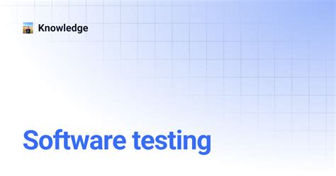 software testing knowledge