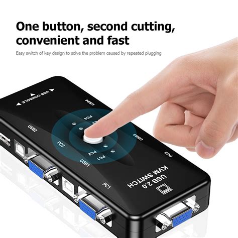 Hw1702 Usb Kvm Switcher 4 Poorten In 1 Out 4k 1080 Vicedeal