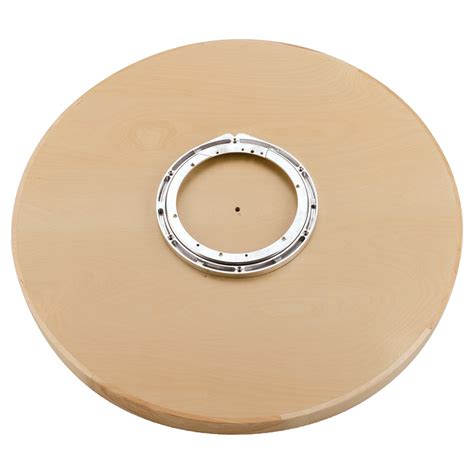 REV A SHELF 28 Wood Full Circle 1 Shelf Lazy Susan With Swivel Bearing Natural Maple Rev A