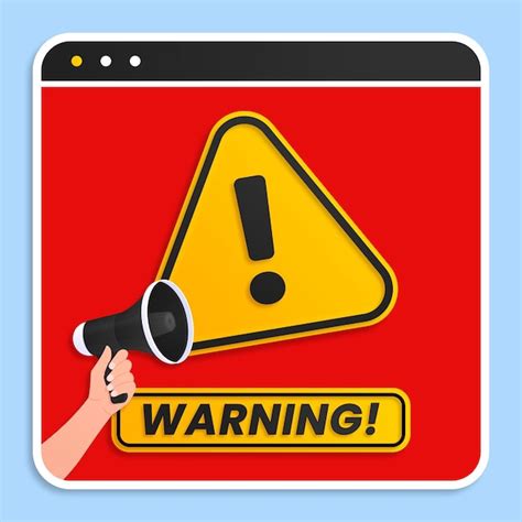 Premium Vector Danger Warning Pop Up Sign Banner Concept With Megaphone