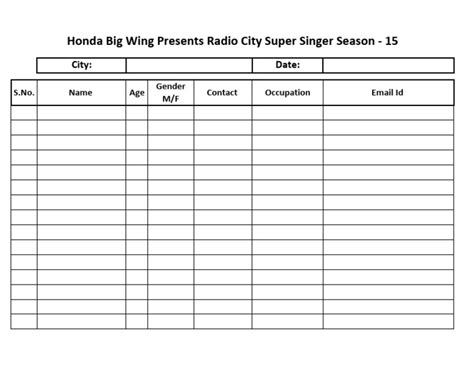 Rcss 15 Data Collection Sheet Pdf