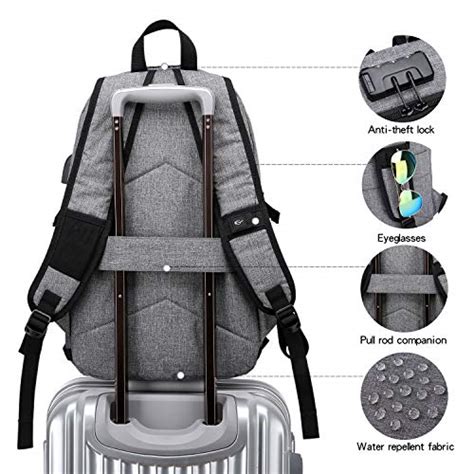 Laptop Backpack Business Travel Anti Theft Backpack For Men Women With Usb Charging Port Slim