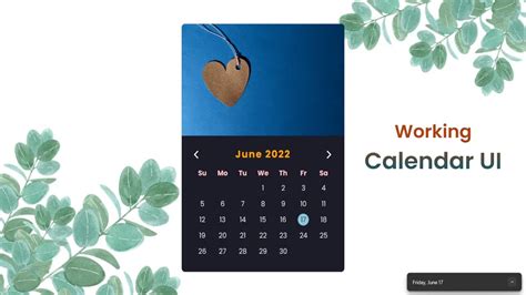 How To Make Calendar Ui Using Jquery The Webfix Youtube