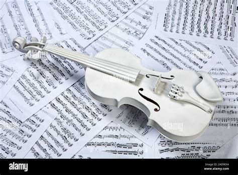 Violin And Notes Stock Photo Alamy