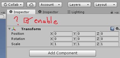 Inspector Missing Enable Disable Toggle For All Objects Questions Answers Unity Discussions