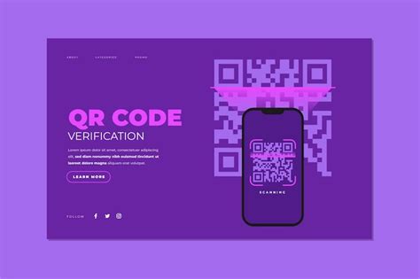 Free Vector Qr Code Verification Landing Page