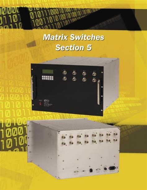Matrix Switches Section Jfw Industries