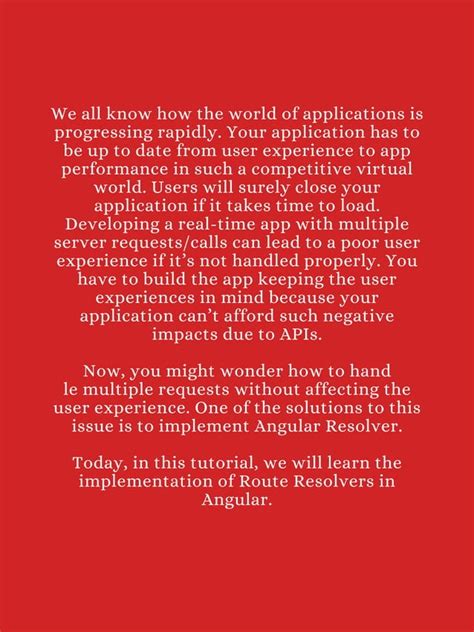 Angular Resolver Tutorial Pdf Angular Resolver Tutorial Pdf