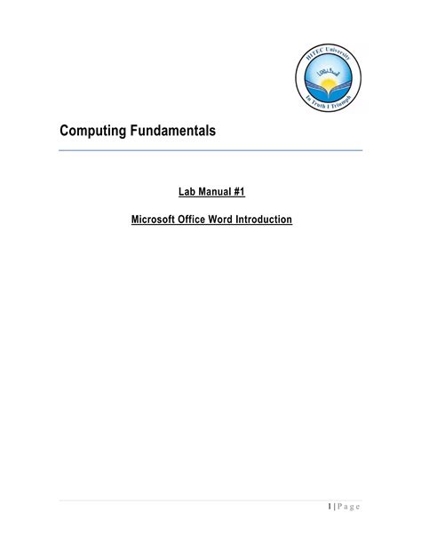 Computer Fundamentals Lab 1 Pdf
