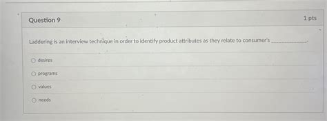 Solved Question 91 ﻿ptsladdering Is An Interview Technique