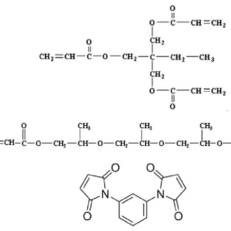 Chemical Structure Of A TMPTA B TPGDA And C HVA Download Scientific Diagram