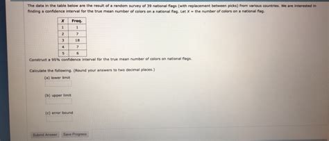solved the data in the table below are the result of a