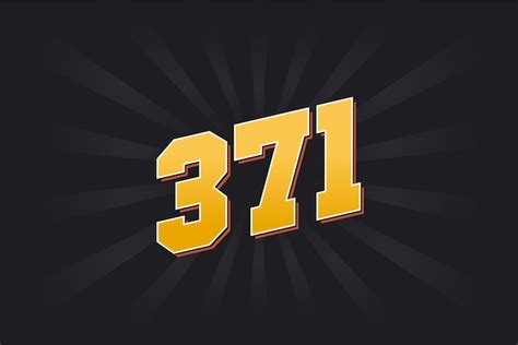 Premium Vector Number 371 Vector Font Alphabet Yellow 371 Number With