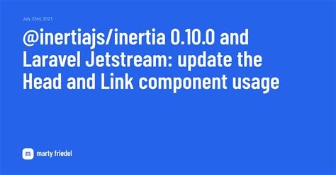 Inertiajsinertia 0100 And Laravel Jetstream Update The Head And