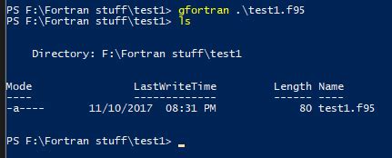 Gfortran Compiler On Windows Powershell Not Creating Executable Stack Overflow