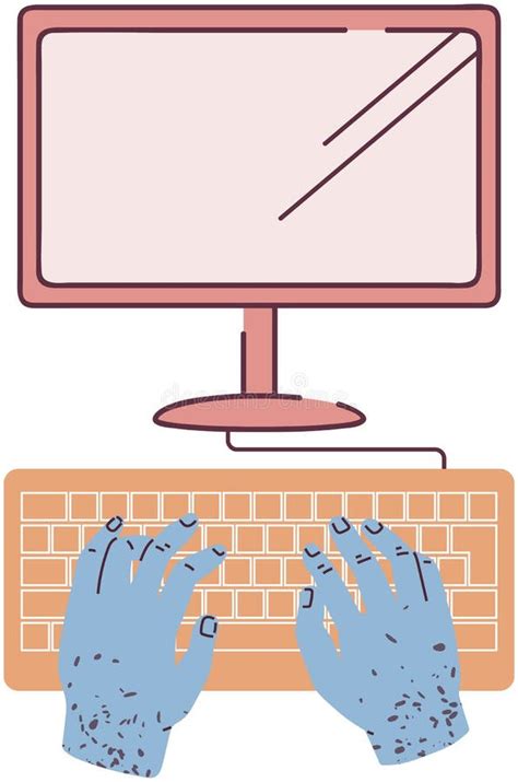 Human Hands Typing Keyboard Stock Illustrations 332 Human Hands Typing Keyboard Stock