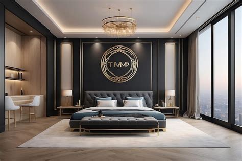premium photo luxury penthouse mockup seamlessly integrate the logo
