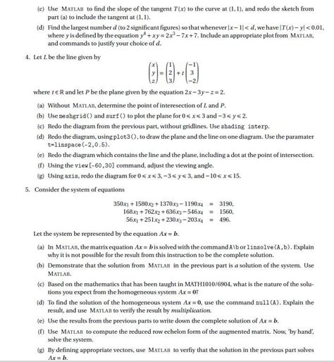 Solved 1 In A Question That Asks You To Use Matlab Include