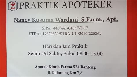 Sipa Apoteker Berlaku Berapa Lama